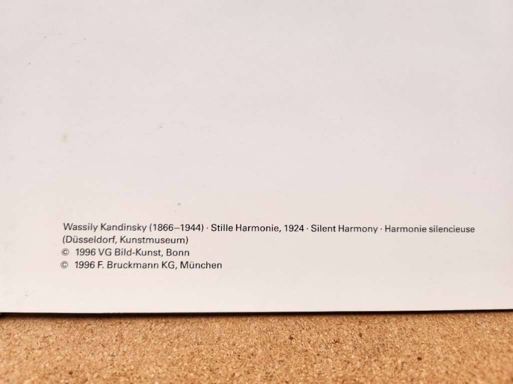 Kunstdruck: Wassily Kandinsky, "Stille Harmonie" -Topzustand-, € 25 ...