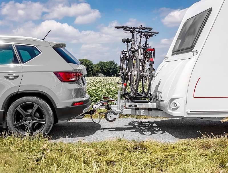 Elegantes Fahrradtrger Fr Wohnwagendeichsel Fotos
