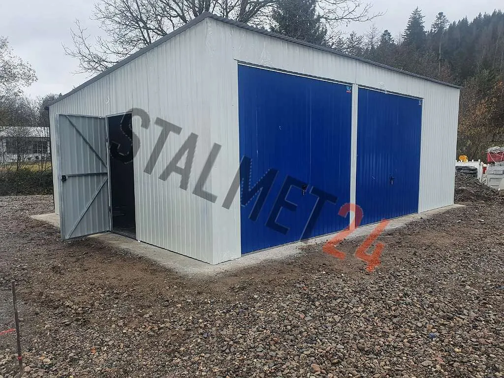 Blechgarage 8x6 Garage KFZ Lager Schuppe 4Kantprofil Schwingtor ...