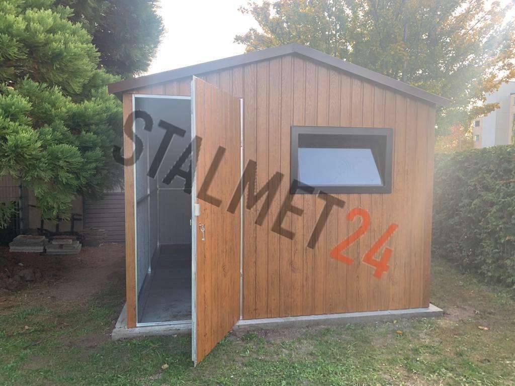 Blechgarage Garage 3,5x5 Schuppe Halle Gartencontainer für Werkzeug ...