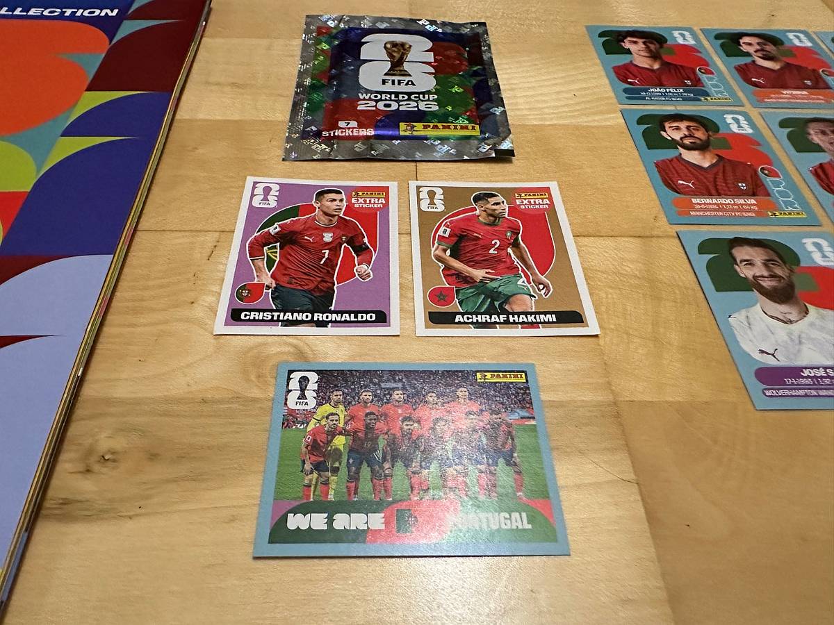 Panini WM 2026 Christiano Ronaldo EXTRA Sticker + Portugal + Achraf ...