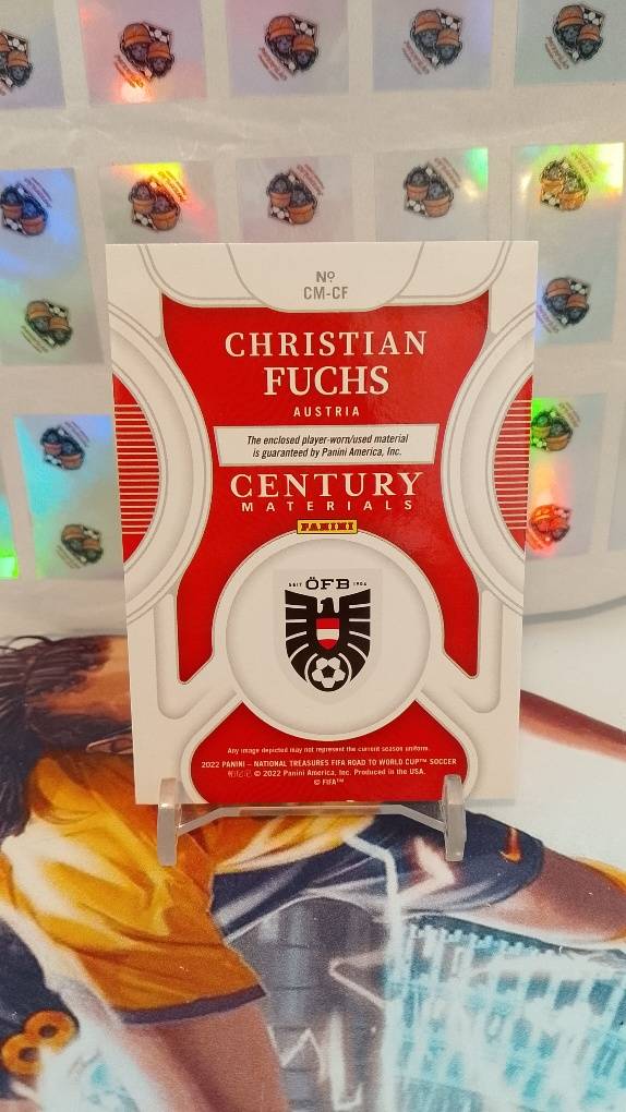 Christian Fuchs /49 player-worn Patch Relic Panini National Treasure ...