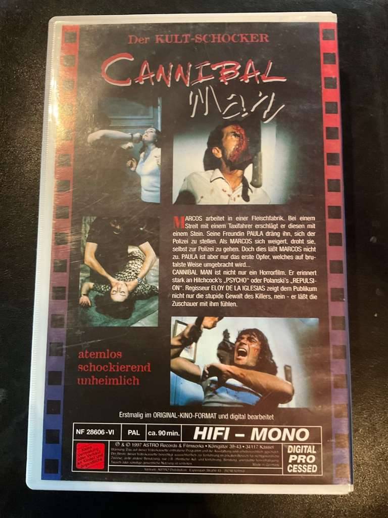 CANNIBAL MAN Spanien Horror VHS, € 10,- (1070 Wien) - willhaben