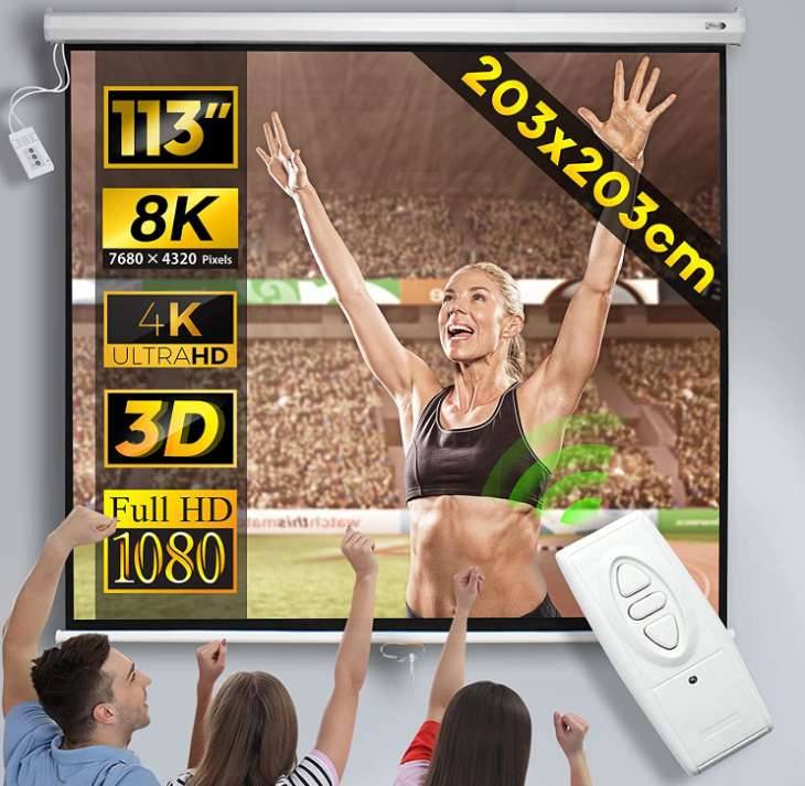 Motorleinwand - Mit Fernbedienung, 1:1, 4:3, 16:9, HDTV, 8K, 4K ...