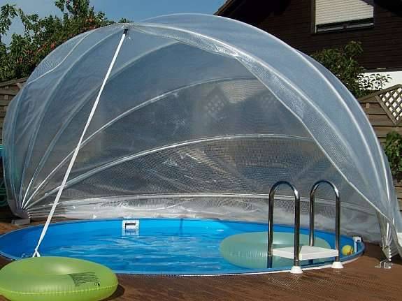 Kertex Cabriodach 560 9 Streben Poolüberdachung Schwimmbadüberdachung ...