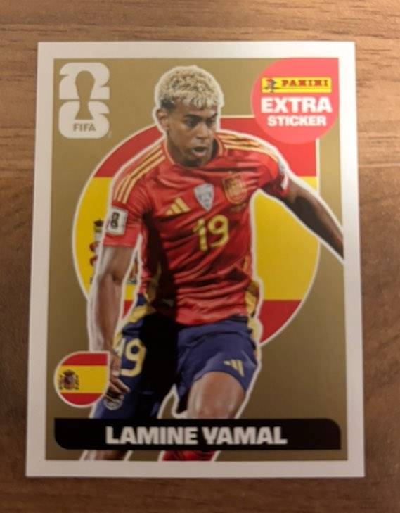 Panini FIFA 2026 EXTRA Sticker Lamine Yamal GOLD Rare, € 190,- (6133 ...