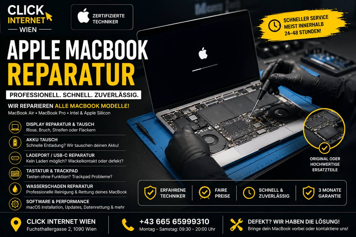 MacBook & Laptop Reparatur Wien | Chip-Level & Display | 1050 & 1090 ...