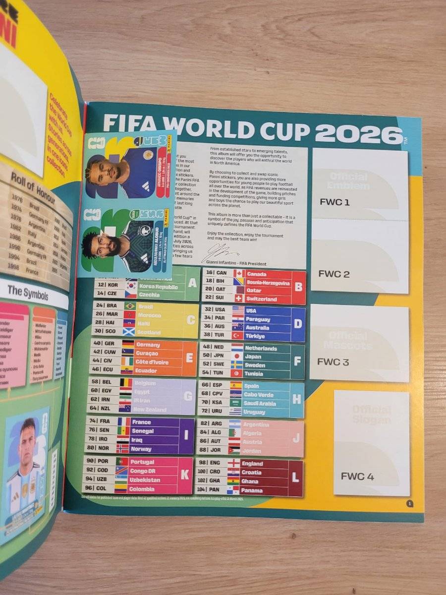 Panini Official Sticker Collection Album - FIFA WM 2026 inklusive 6 ...