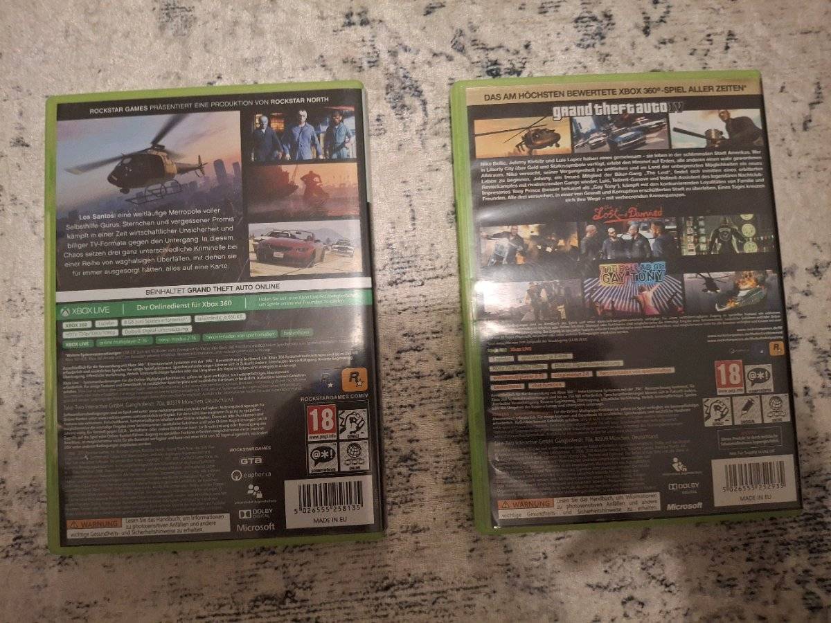 GTA IV & GTA V - Xbox 360 Duo Set, € 8,50 (8230 Hartberg) - willhaben