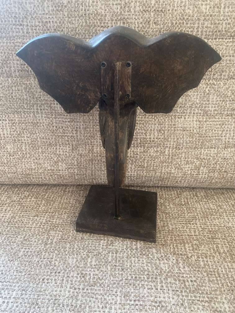 Elefantenstatue/ Elefantenfigur Kopf Holz Dekor, € 25,- (1180 Wien ...