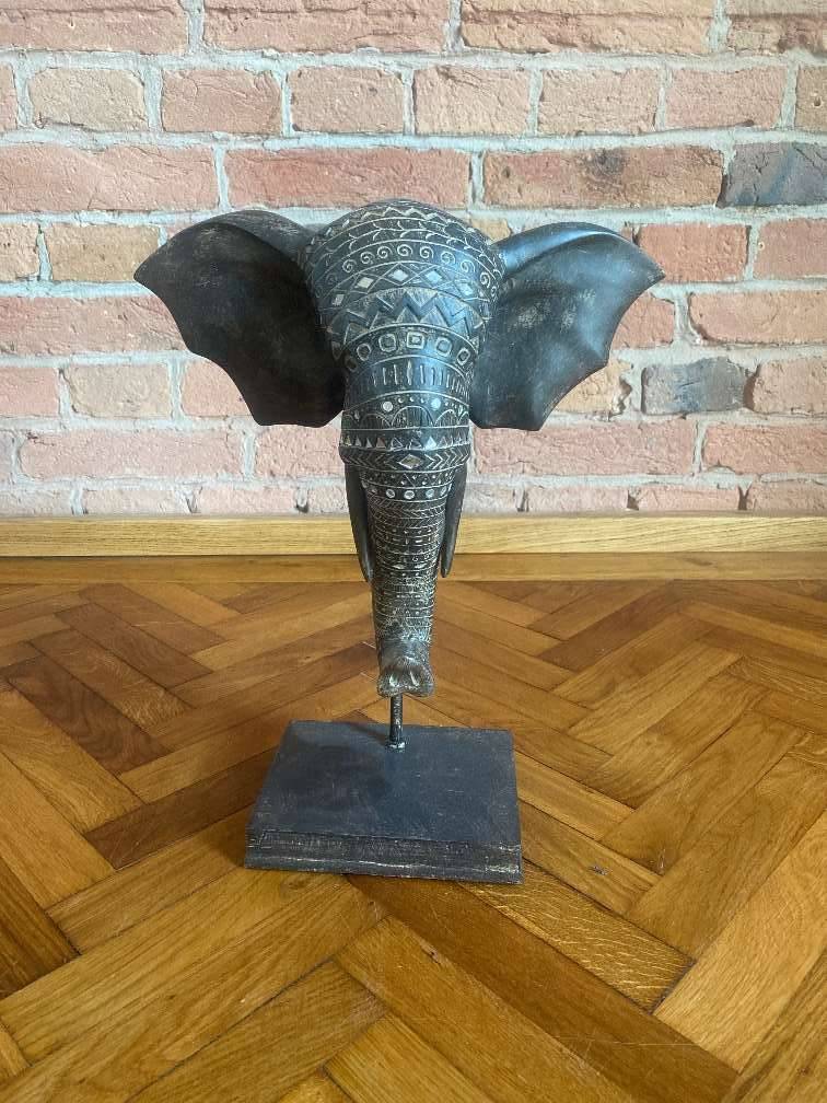 Elefantenstatue/ Elefantenfigur Kopf Holz Dekor, € 25,- (1180 Wien ...
