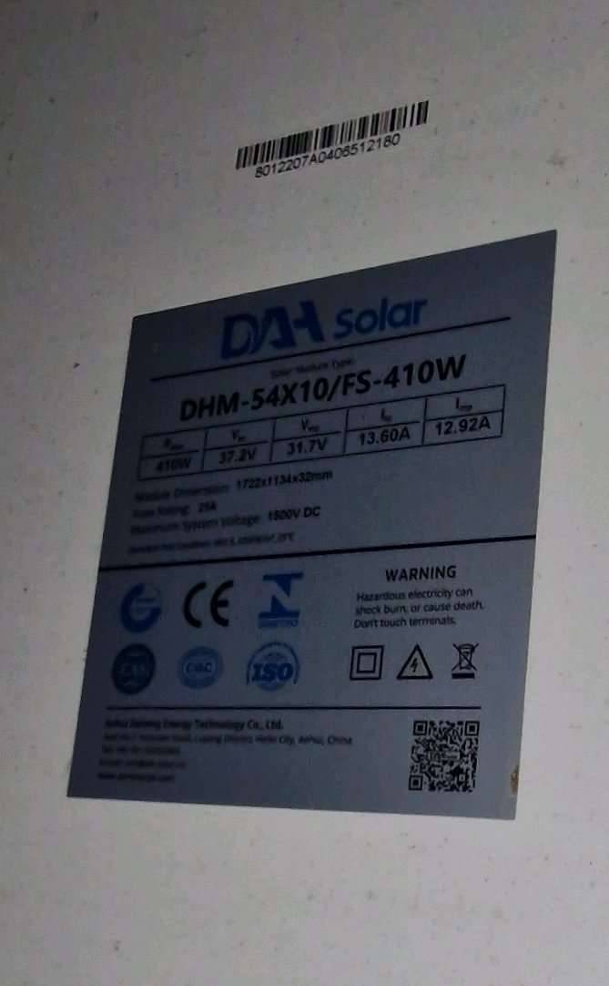 DAH 410 Watt PV Modul Fullscreen, € 55,- (3002 Purkersdorf) - willhaben