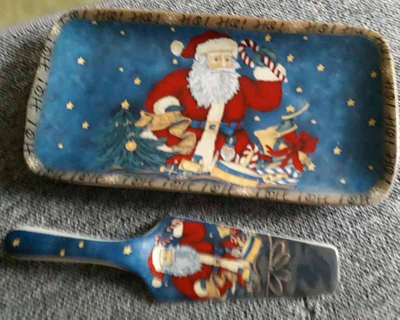 Keks/ Kuchenplatte mit Tortenheber Set, € 10,- (4692 Niederthalheim ...