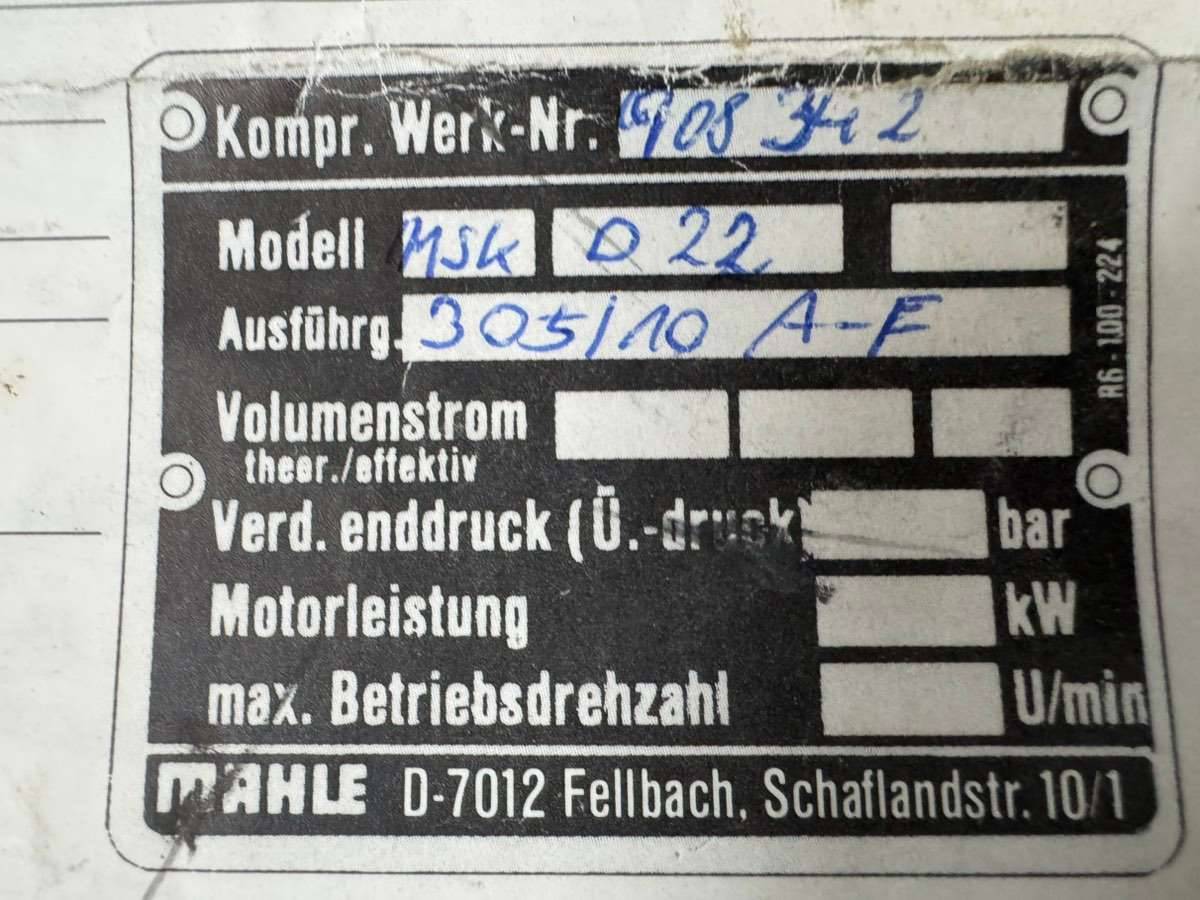 AGRE / Mahle Schraubenkompressor MSK D22 - gebraucht, € 1.299,- (3920 ...