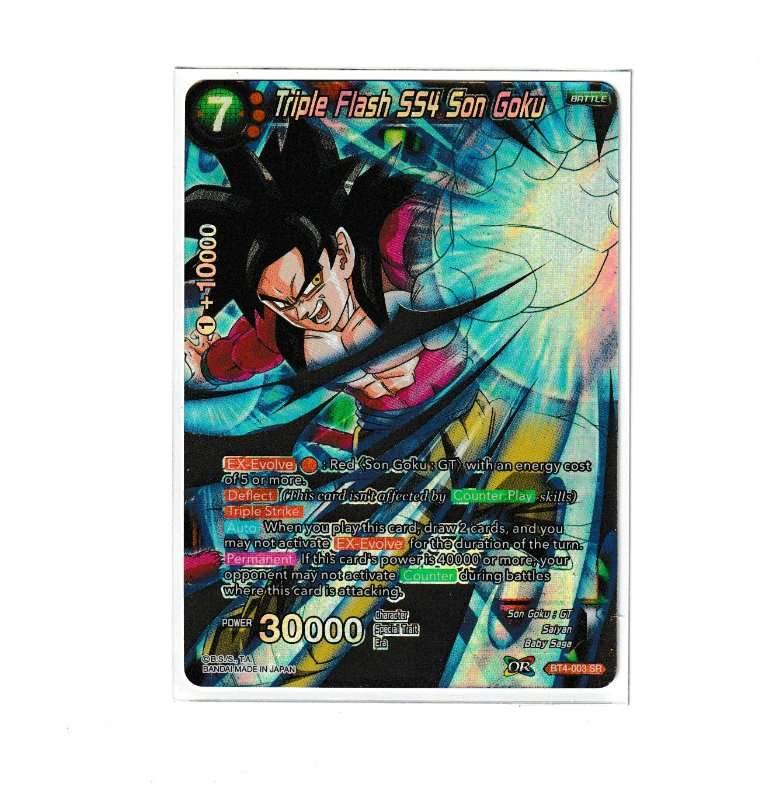 Dragon Ball Super Card Game - Triple Flash SS4 Son Goku - SR - Holo GT ...