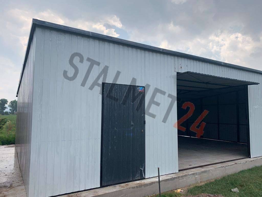 Blechgarage 8x5 Garage KFZ Lager Schuppe RAL9010 4Kantprofil ...
