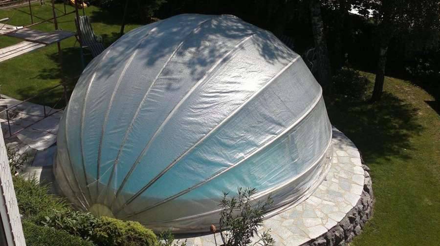 Kertex Cabriodach 480 9 Streben Poolüberdachung Schwimmbadüberdachung ...