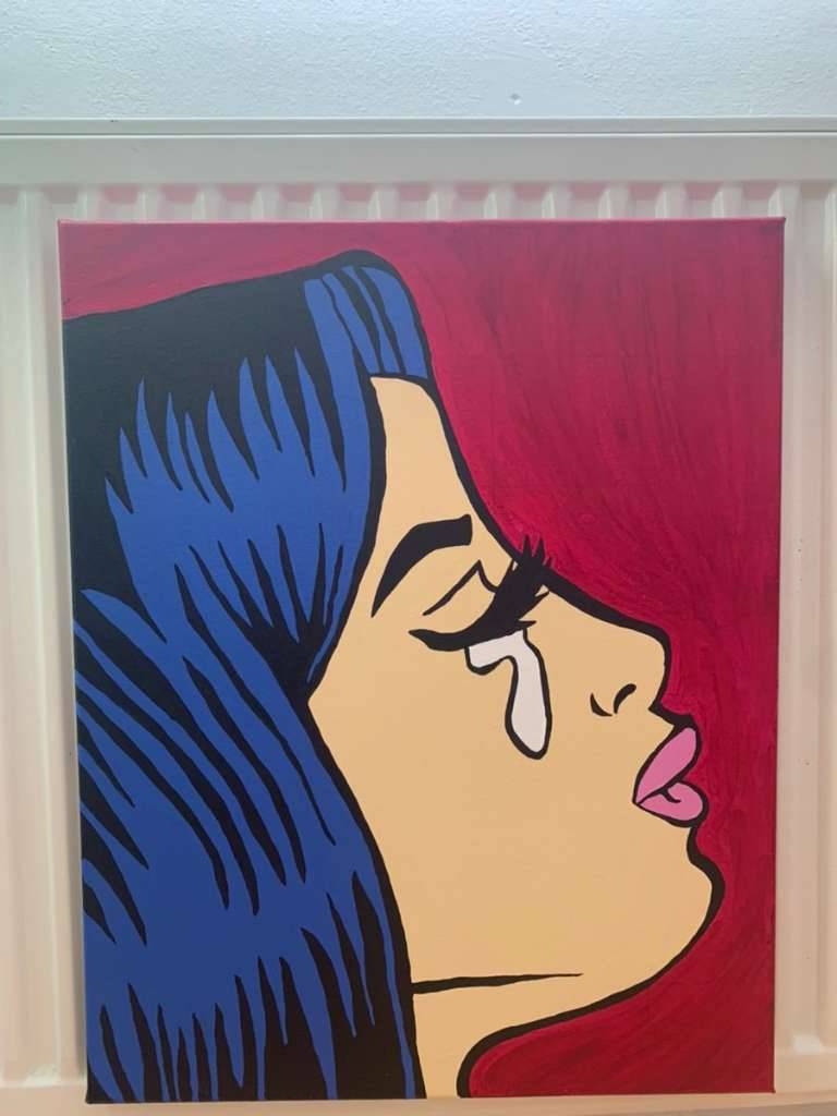 Pop Art Bild, Sad Girl, 40x50cm, € 6,- (8972 Ramsau am Dachstein ...