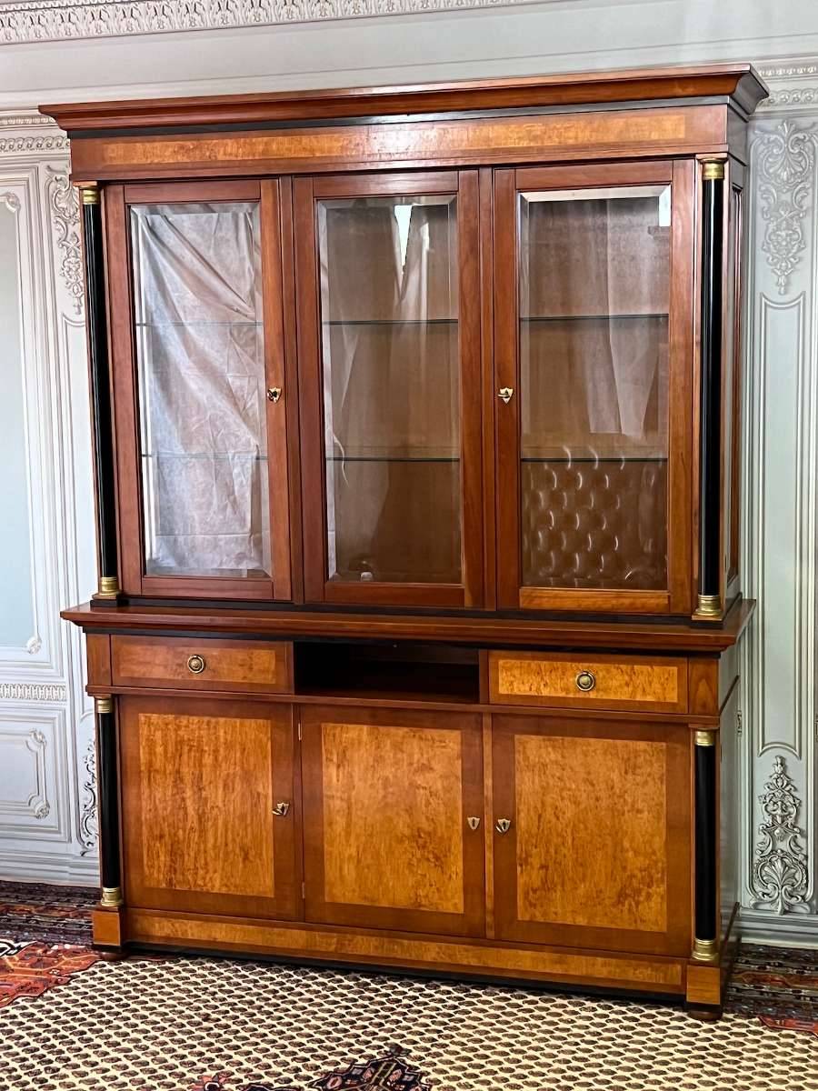 Biedermeier Vitrine Wohnzimmerschrank Selva Schrank Kirschbaum Louis XV ...