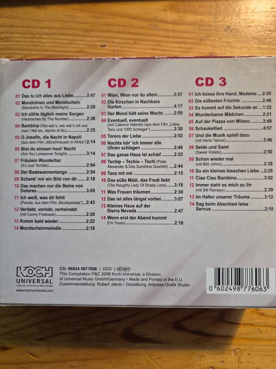 Peter Alexander 2 Boxen je 3 CDs, je 15, -, zusammen 25, -: "Schlager ...