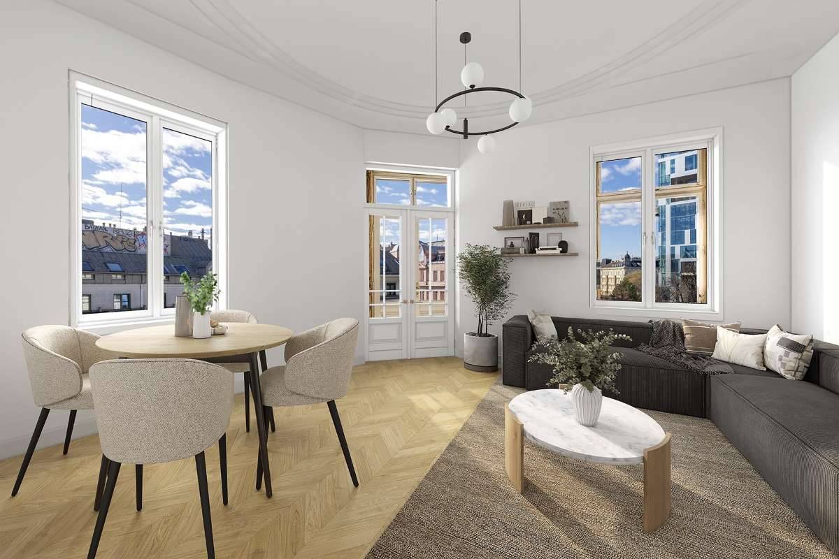 Elegante und frisch sanierte Altbauwohnung im Herzen des 6. Wiener ...