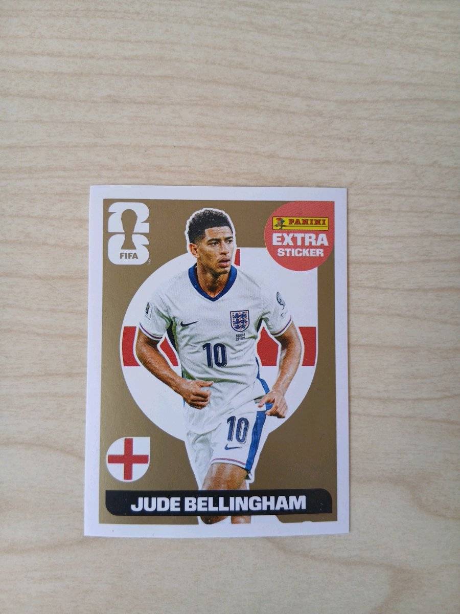 Panini Fifa WM 2026 Jude Bellingham EXTRA Sticker Gold, € 100,- (7064 ...