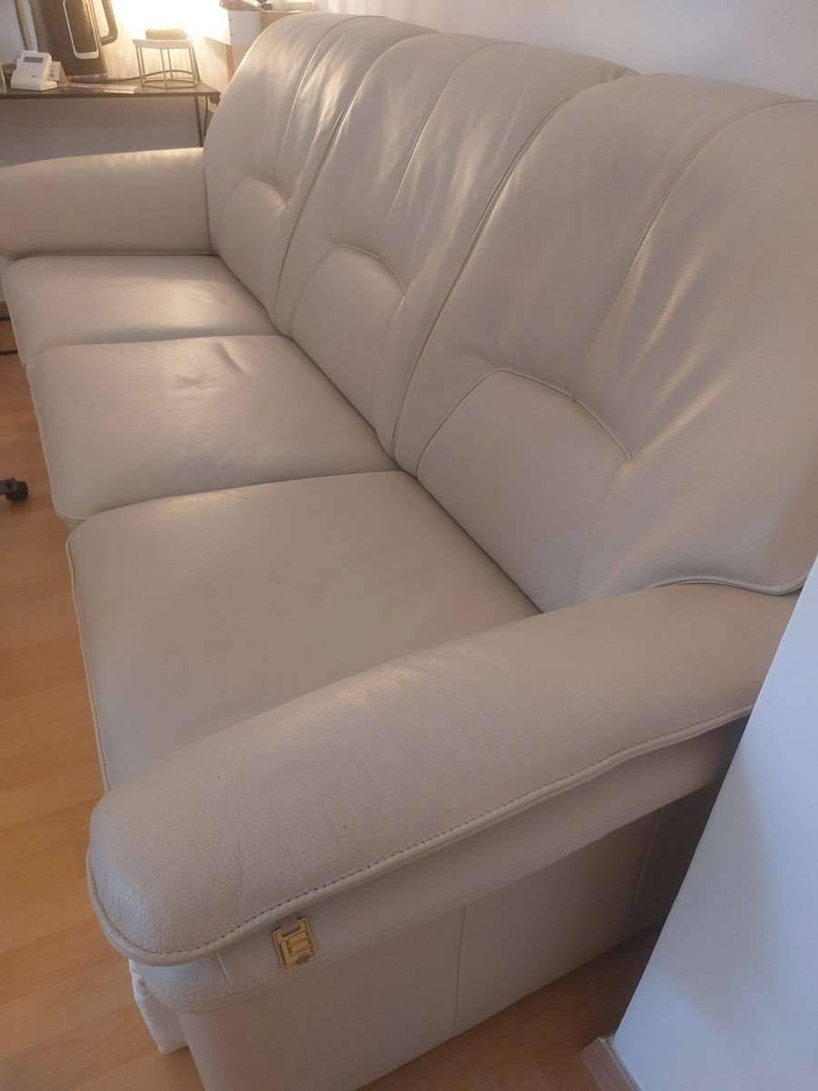 Ledersofa beige 3er Ewald Schillig neuw., € 699,- (1110 Wien) - willhaben