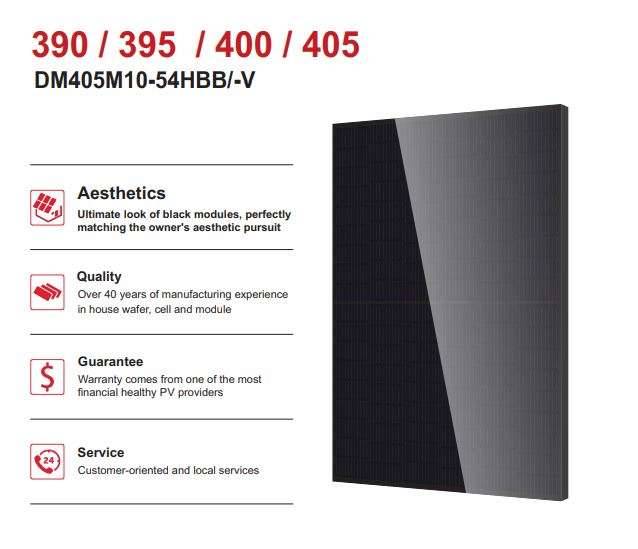 DMEGC 395W-410W DM410M10-54HSW-V Mono Solar Panel oder DM 405M10-54HBB ...