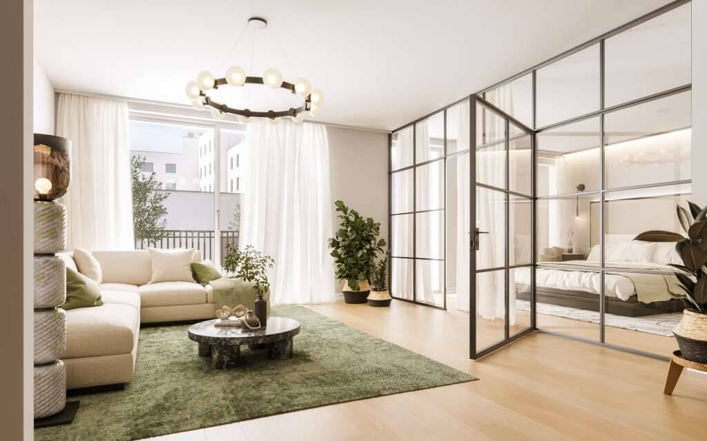 Charmante 2-Zimmer Neubauwohnung mit Balkon -QUARTIER NEUE MITTE, 51,89 ...