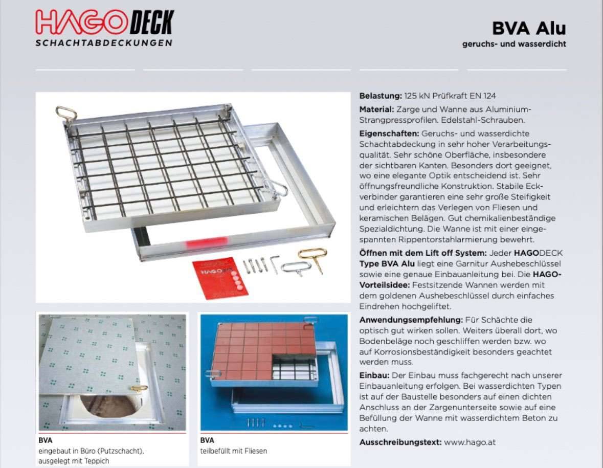 Hago Deck BVA 108, Hagodeckel, Schachtabdeckung, € 400,- (6112 Wattens ...