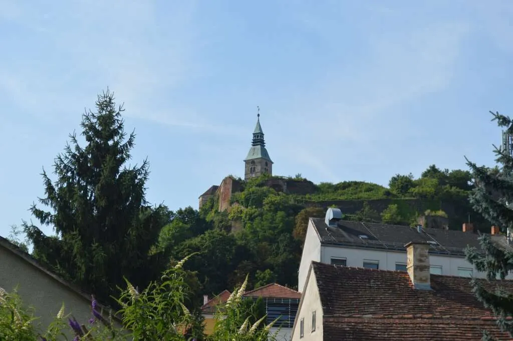 Blick zur Burg - Großes Grundstück mit renovierungsbedürftigem Haus ...