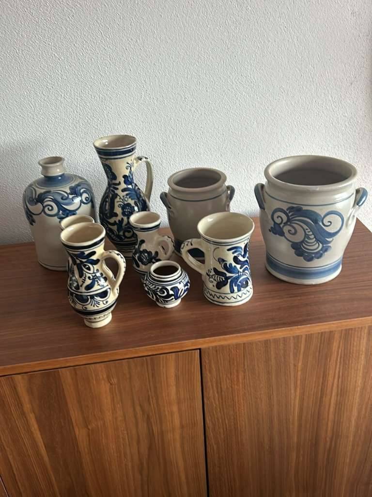 Keramik weiß blau Set, € 125,- (4813 Altmünster) - willhaben